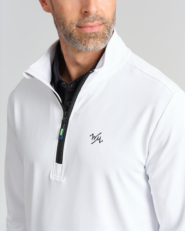 WM Chip Shot Pullover | White | William Murray Golf